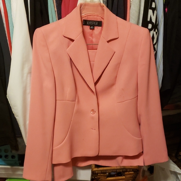 Kasper | Jackets & Coats | Kasper Womens Pink Blazer With Matching ...